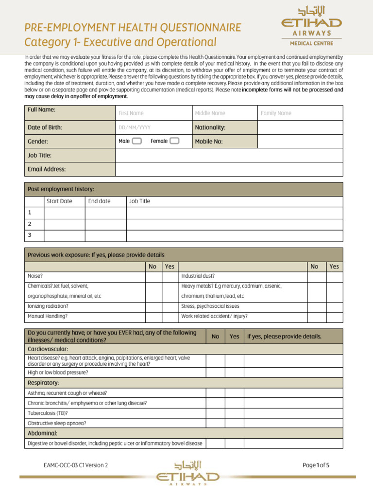 Medical Form | PDF