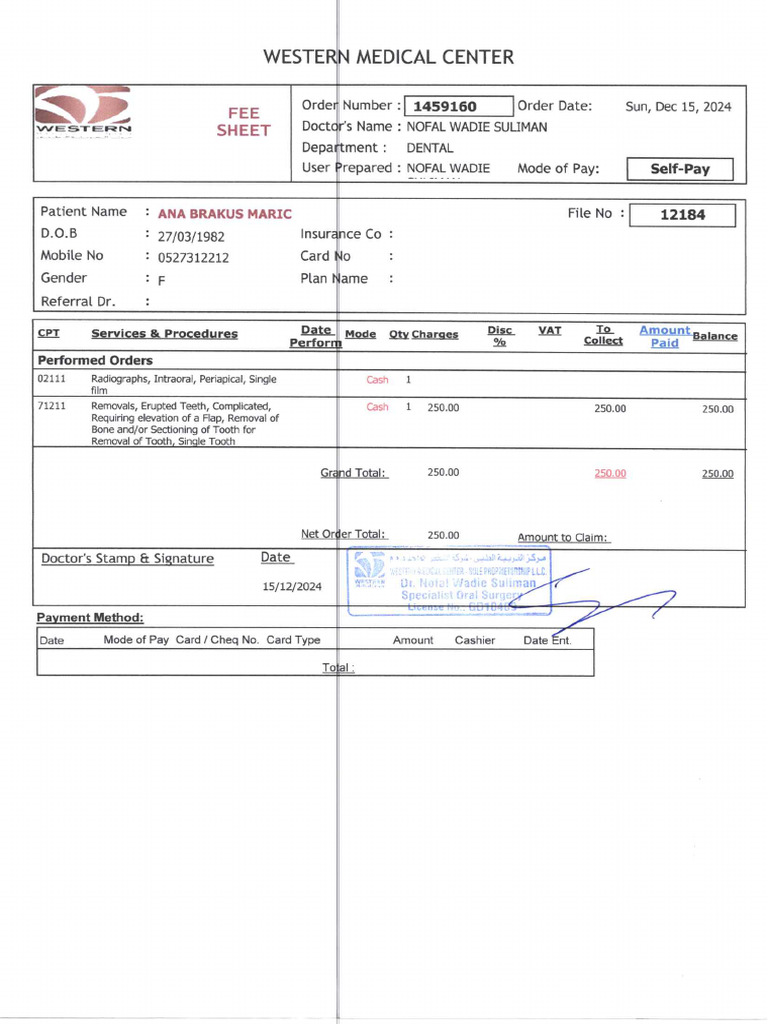 Anna - Fee Sheet-1 | PDF