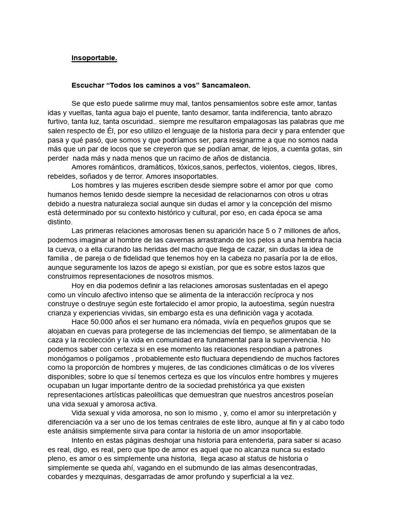 Insoportable | PDF | Eros | Amor