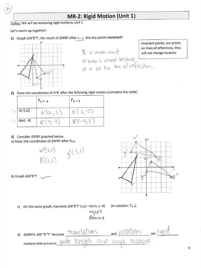 M-2 KEY rigid motions | PDF