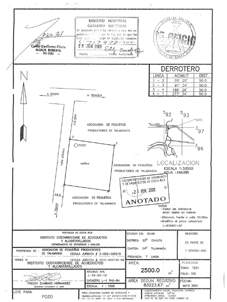 Anexo 4 Plano de Catastro Campo de Pozos | PDF