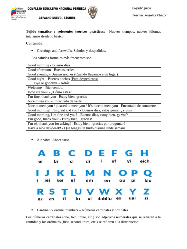 Unit 1. 5th Year. | PDF | Lingüística