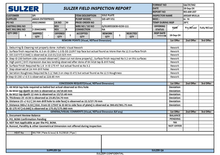 FIR RIS-AM-207.1 | PDF | Industrial Processes | Metalworking