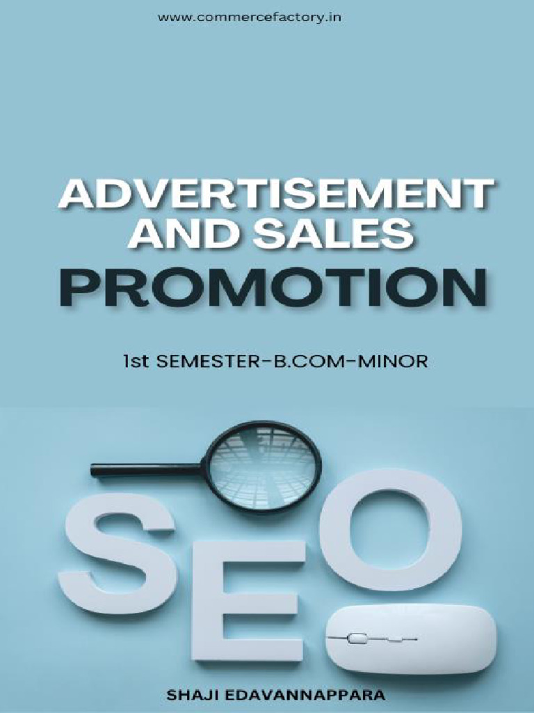 Advertisement and Sales Promotion-Minor | PDF | Advertising | Brand