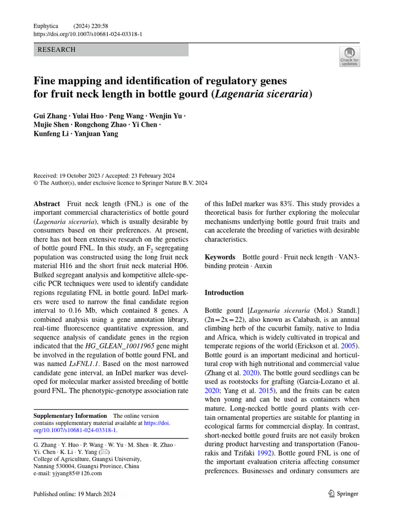 s10681-024-03318-1 | PDF | Single Nucleotide Polymorphism | Quantitative Trait Locus