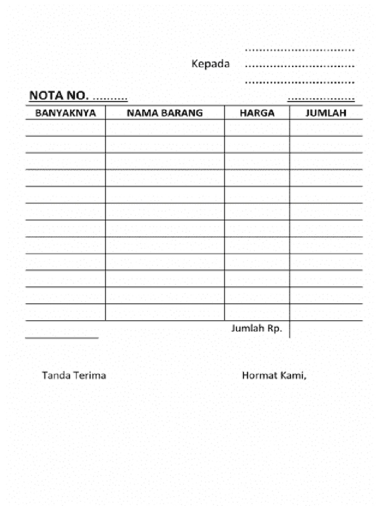 Contoh-nota-kosong (1) | PDF