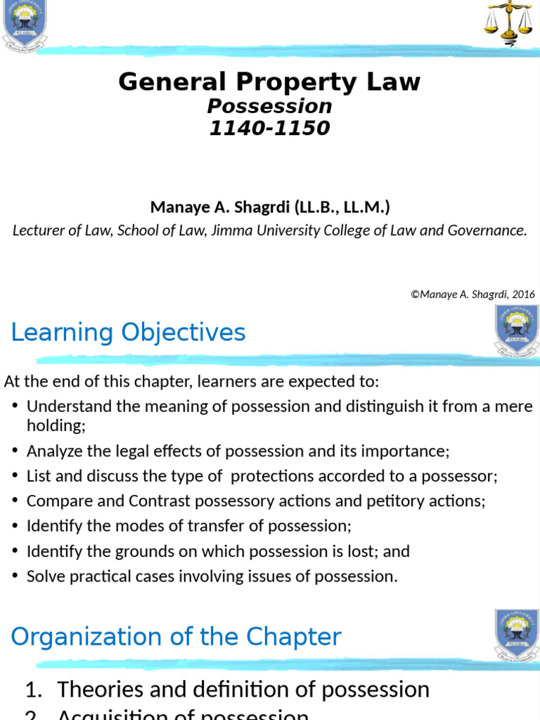 Choses in Possession vs. Action | PDF | Possession (Law) | Civil Law ...