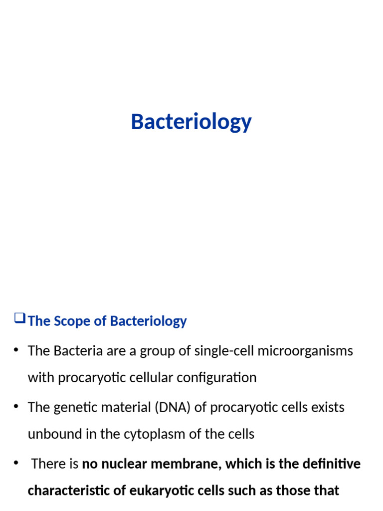 Bacteriology | PDF | Bacteria | Microbiology