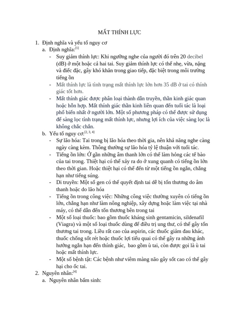 MẤT THÍNH LỰC | PDF