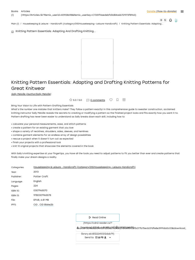 Knitting Pattern Essentials - Adapting and Drafting Knitting Patterns For Great Knitwear - Sally ...