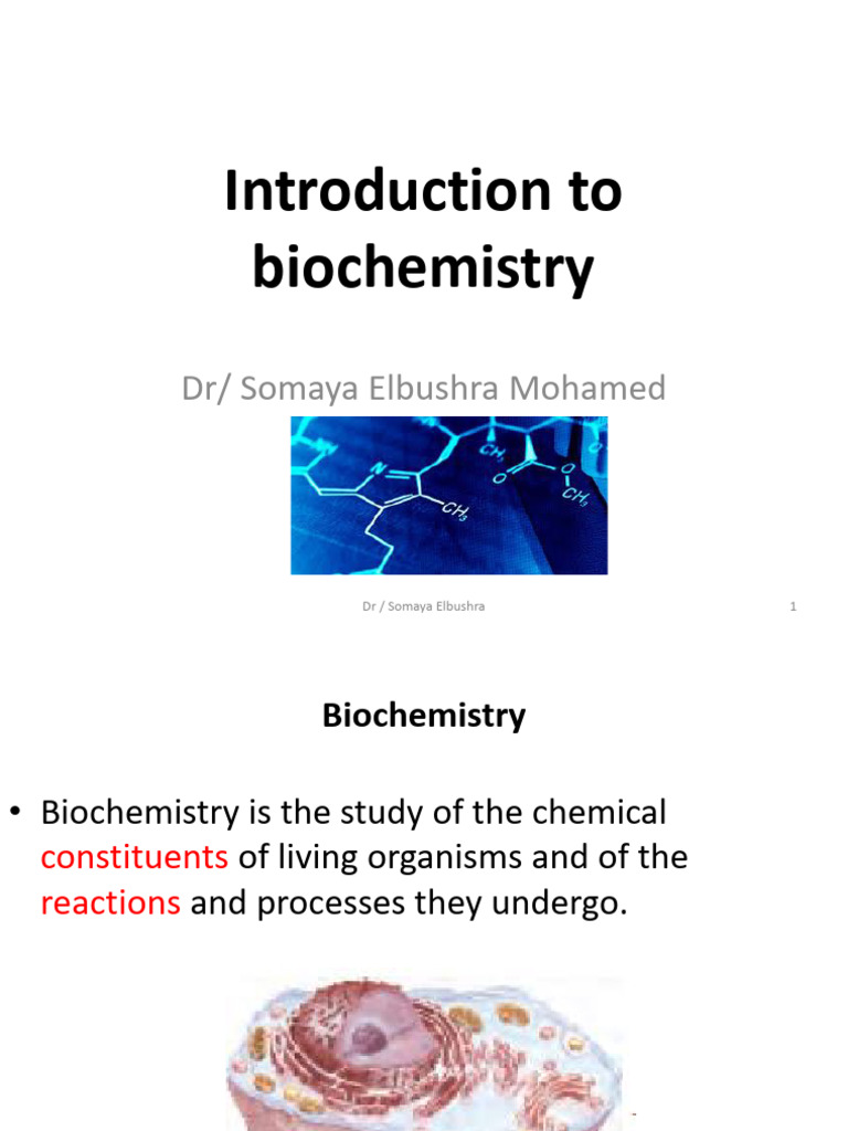 Introduction to Biochemistry Basics | PDF
