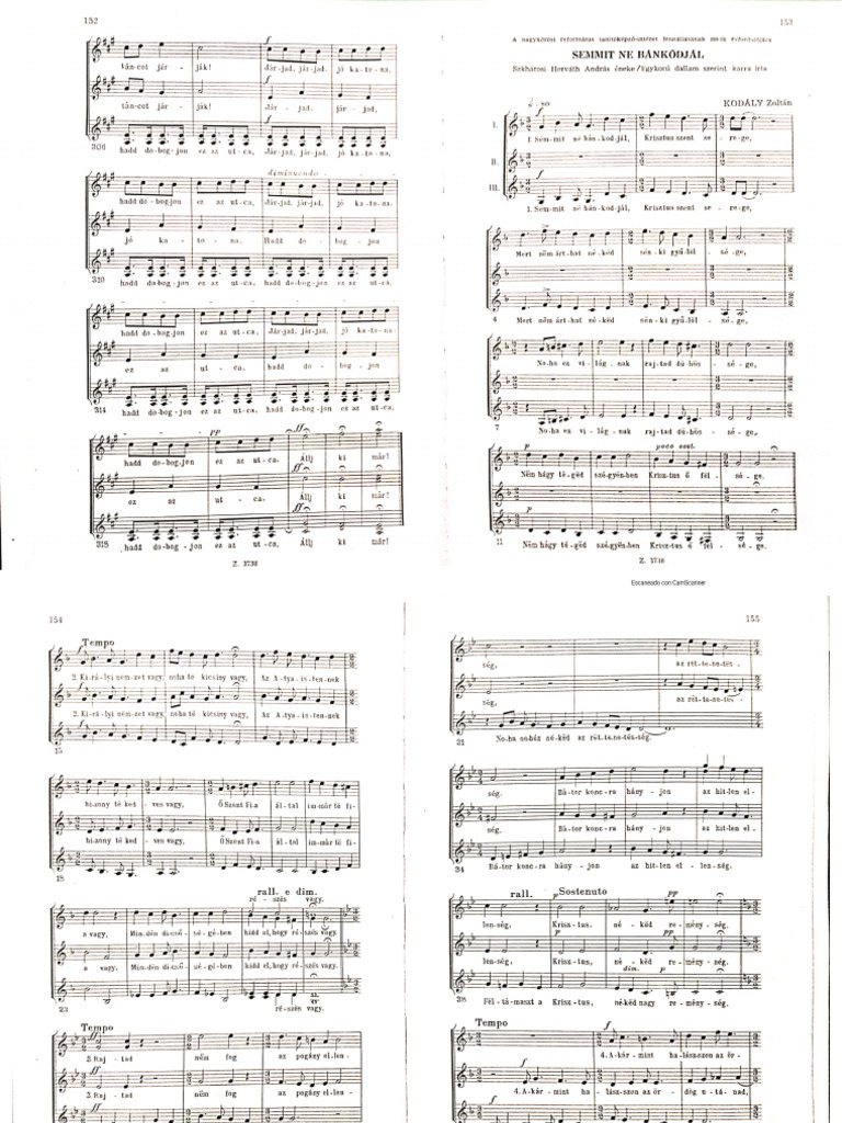 Semmit Ne Bánkódjál - Z. Kodaly | PDF