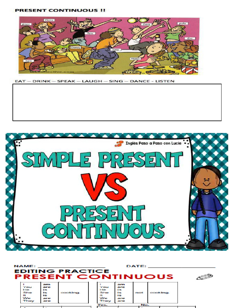 Activities Present Continuous | PDF