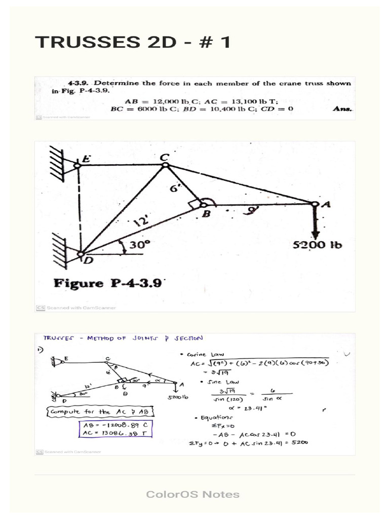 Trusses 2D | PDF