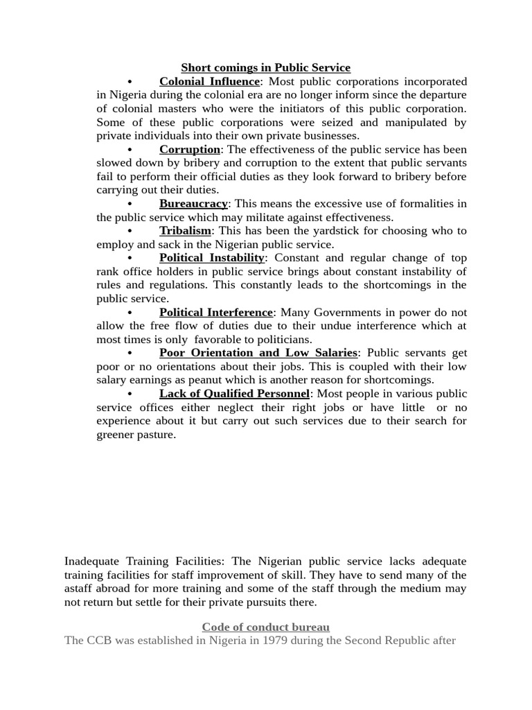 SS3 - Civic Education Week 5 | PDF | Civil Service | Nigeria