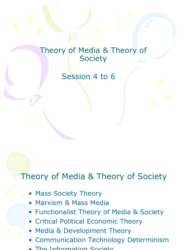 Theory of Media & Theory of Society | PDF | Mass Media | Marxism