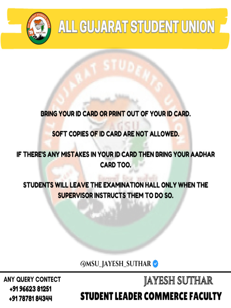 All Gujarat Student Union | PDF