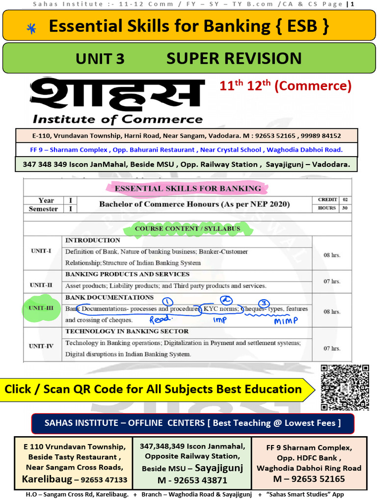 3H) ESB Unit 3 Handtick Pamphlet As Per MSU Syllabus (SAHAS INSTITUTE ...