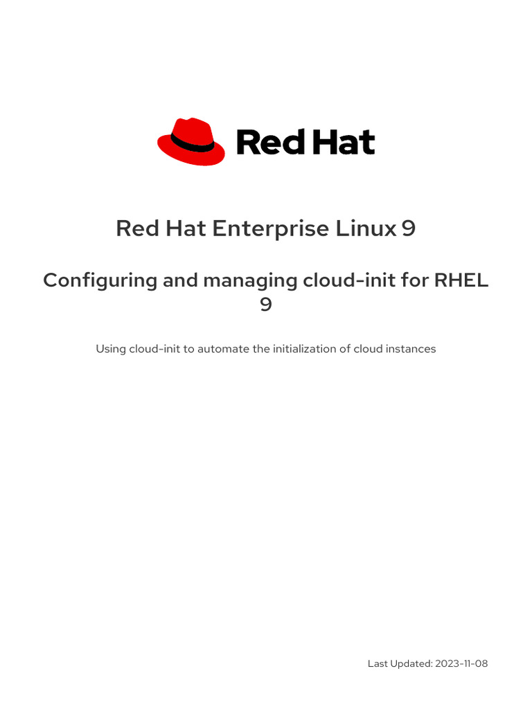 RHEL 9.3 - Configuring and Managing Cloud-Init For RHEL 9 | PDF | Cloud Computing | Virtual Machine