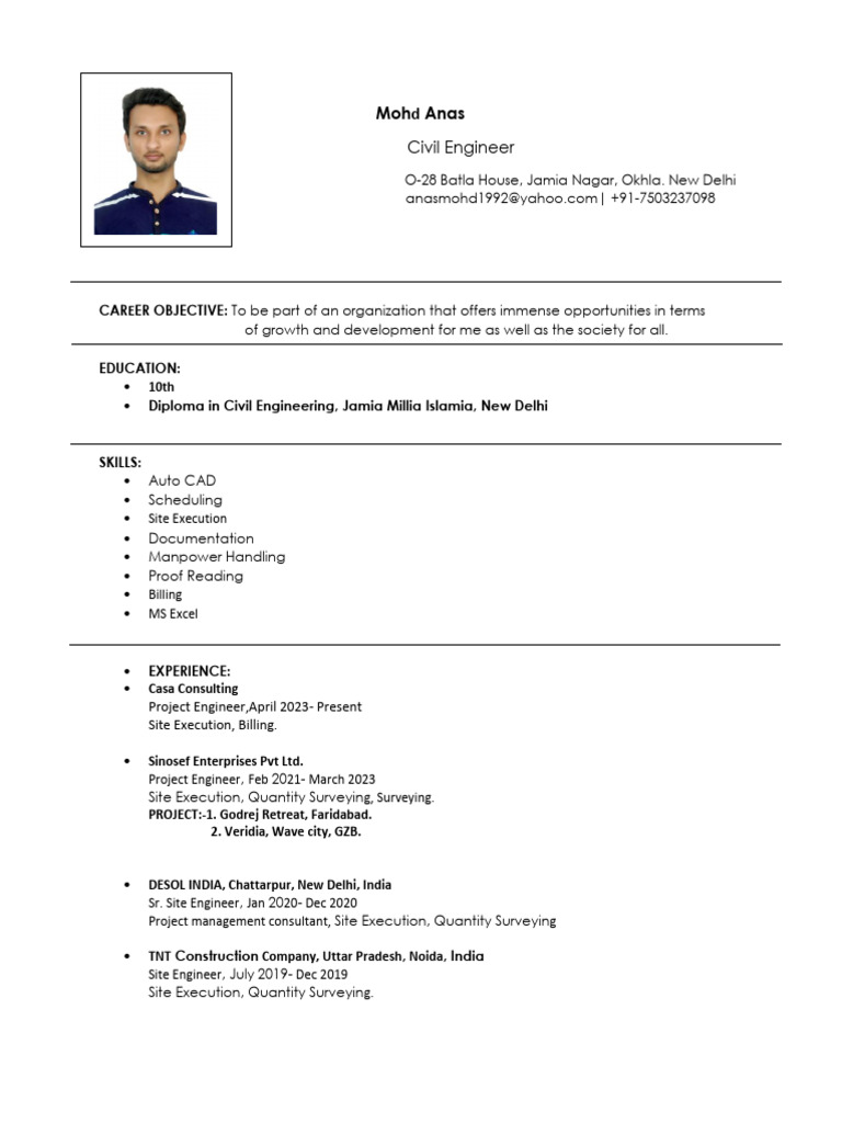 Mohd Anas CV 2024 | PDF