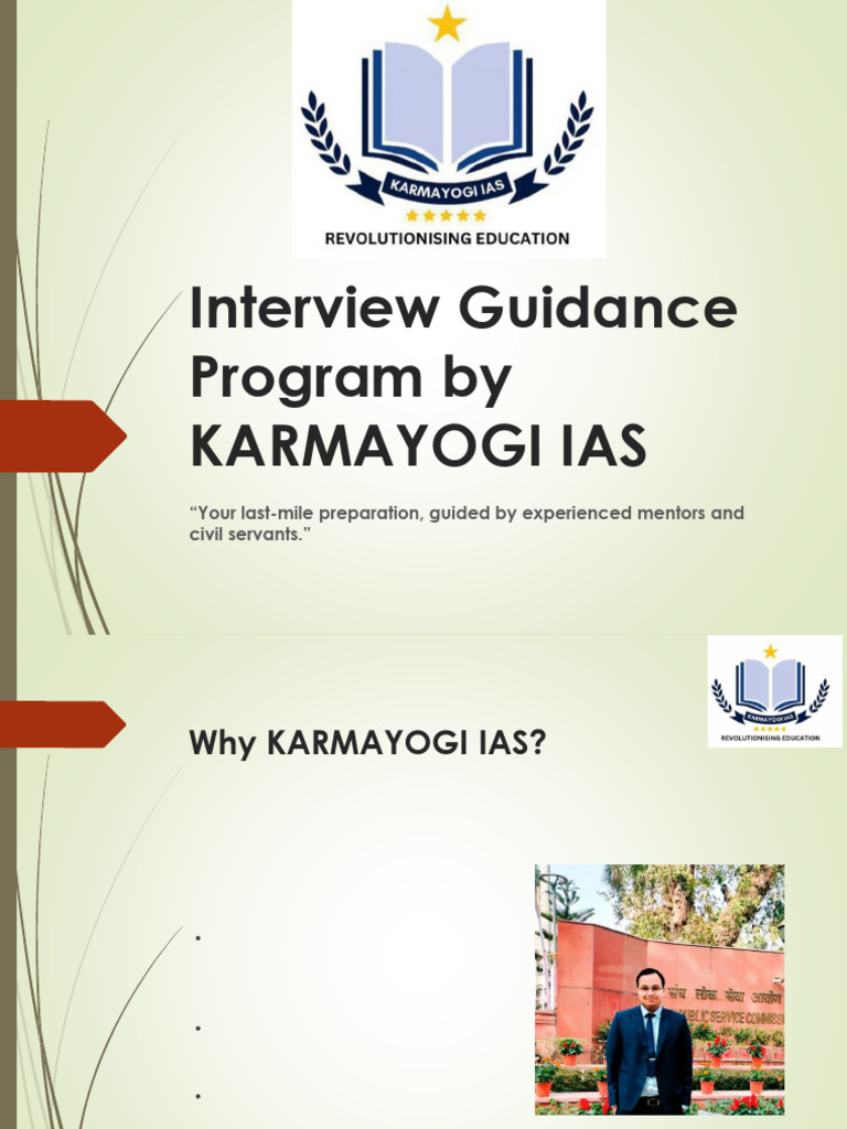 Interview Guidance Program by KARMAYOGI IAS 1 | PDF