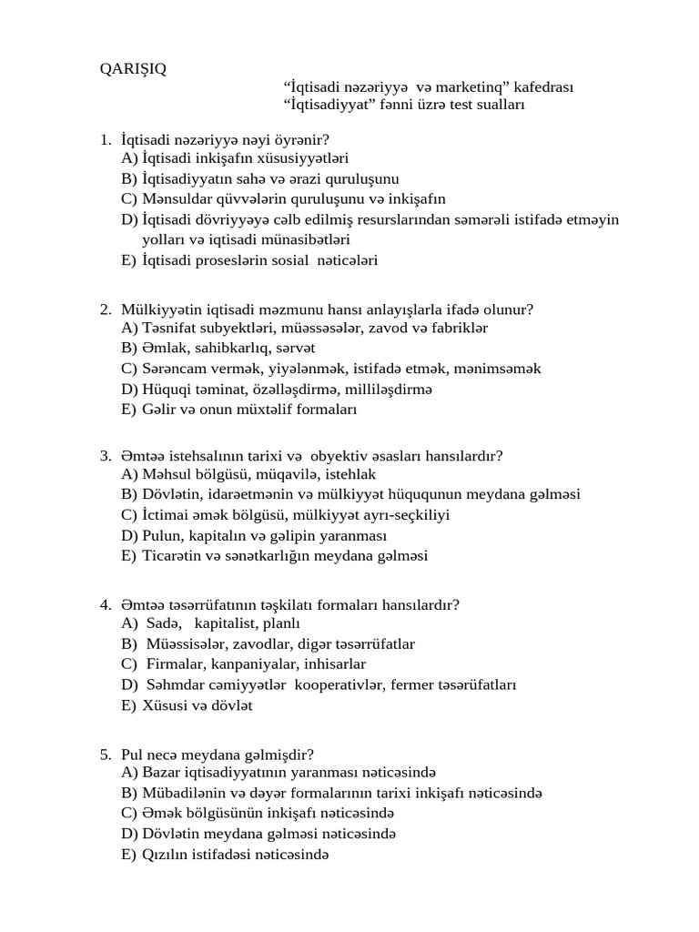 __qtisadiyyat (telebe) | PDF