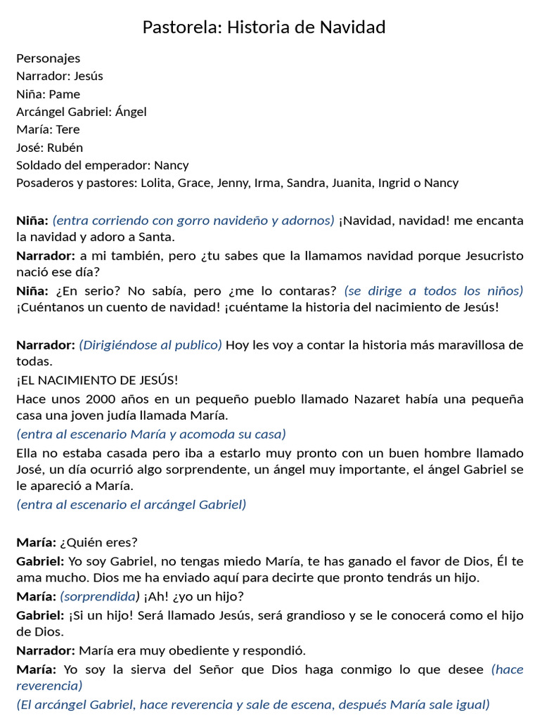Pastorela | PDF | María, madre de Jesús | Navidad