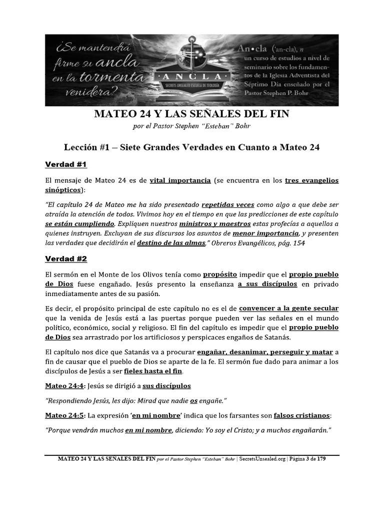 Señales del Fin en Mateo 24 | PDF | Evangelio de Mateo | Jesús