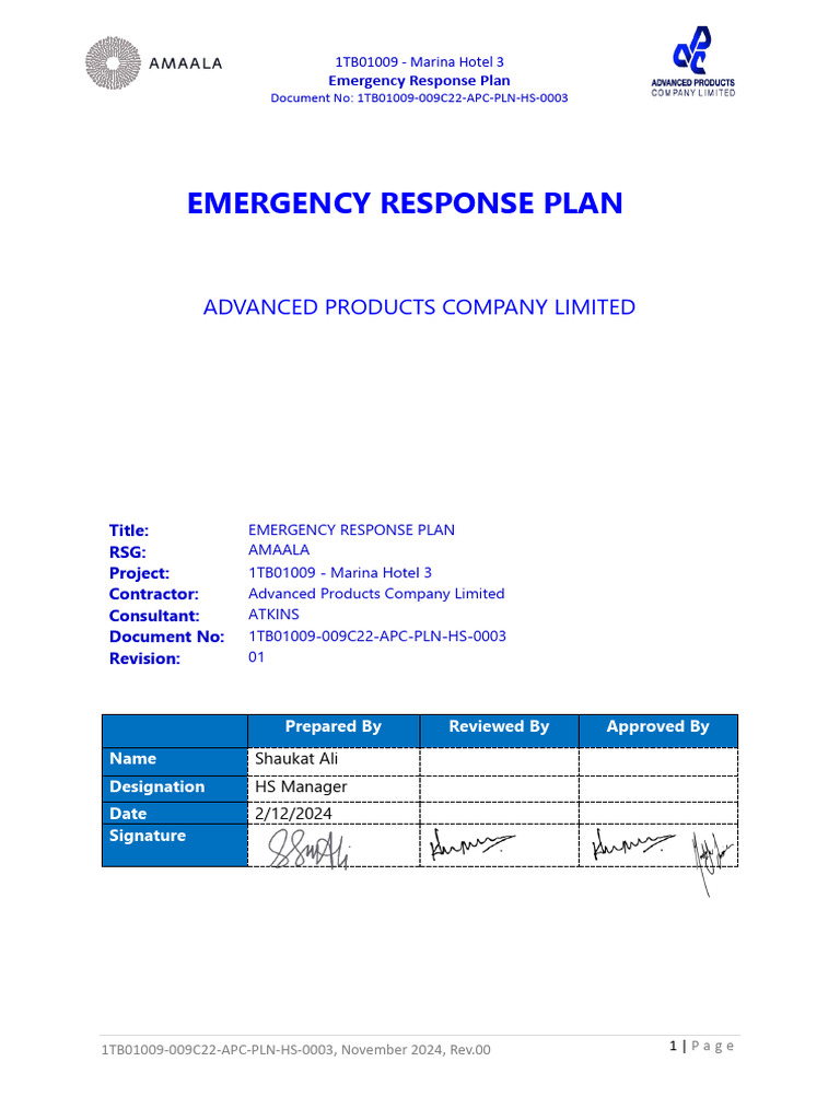 Emergency Response Plan | PDF | Emergency | Emergency Management