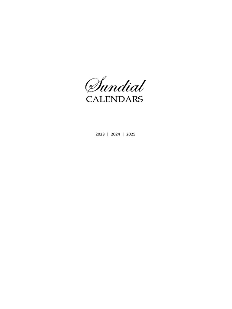 Sun Dial CalendarsA5 | PDF