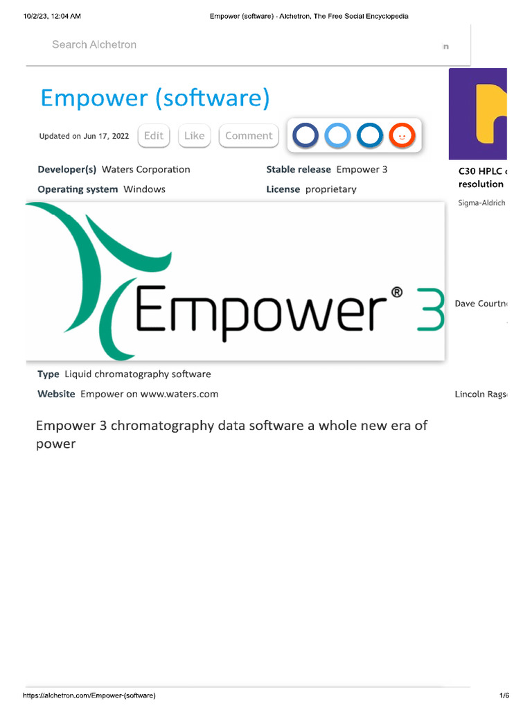 Empower Application Version History | PDF