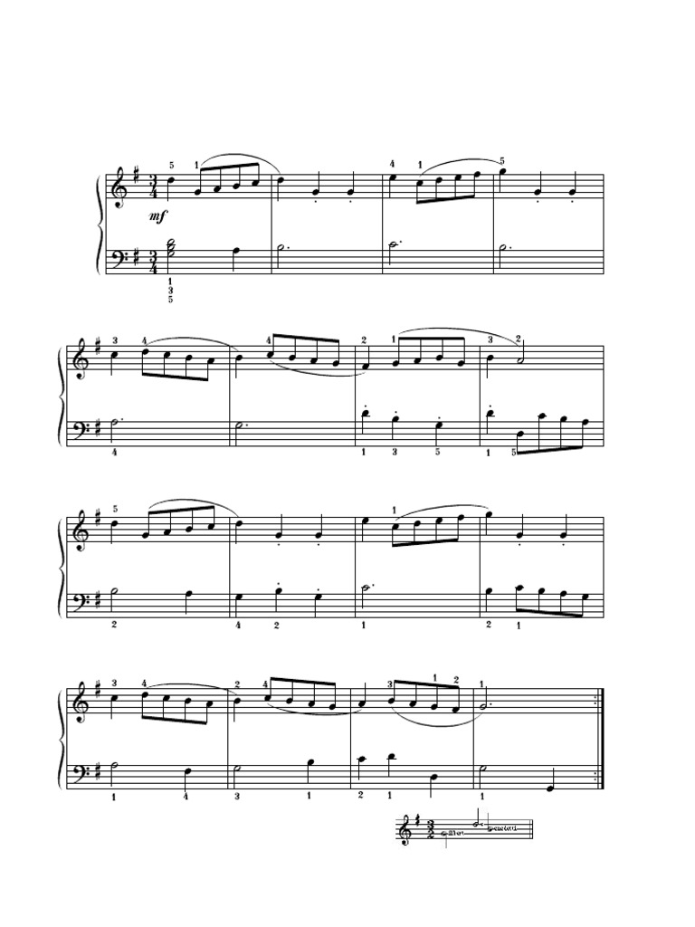 Bach - Minuet in G | PDF