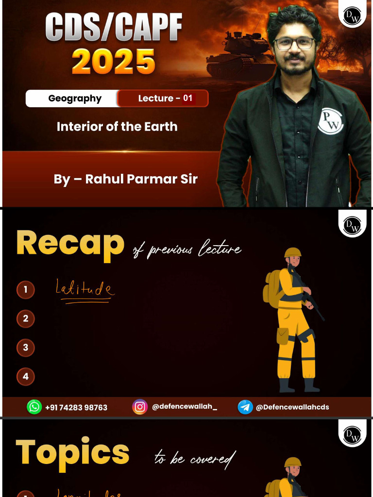 Interior of the Earth and Continent Formation 01 _ Class Notes | PDF