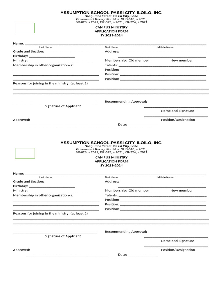 Campus-Ministry-Application-form | PDF