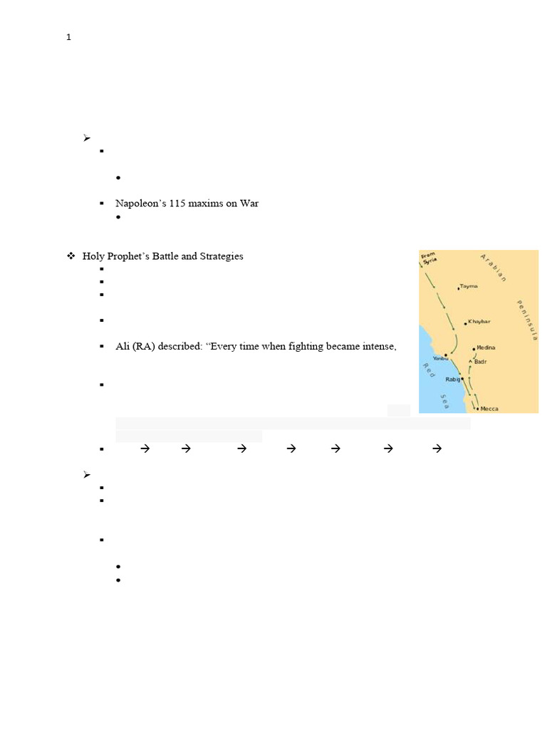 Holy Prophet SAW As Military Strategist | PDF | Muhammad | Medina