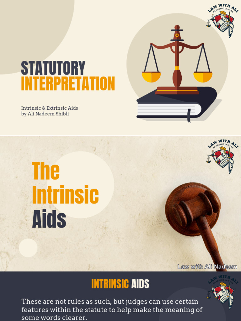 Statutory Interpretation Aids Explained | PDF | Legal Documents ...