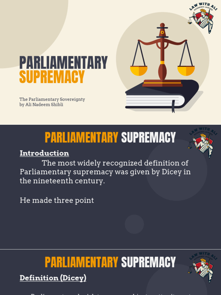 Understanding Parliamentary Supremacy | PDF | Parliament Of The United ...