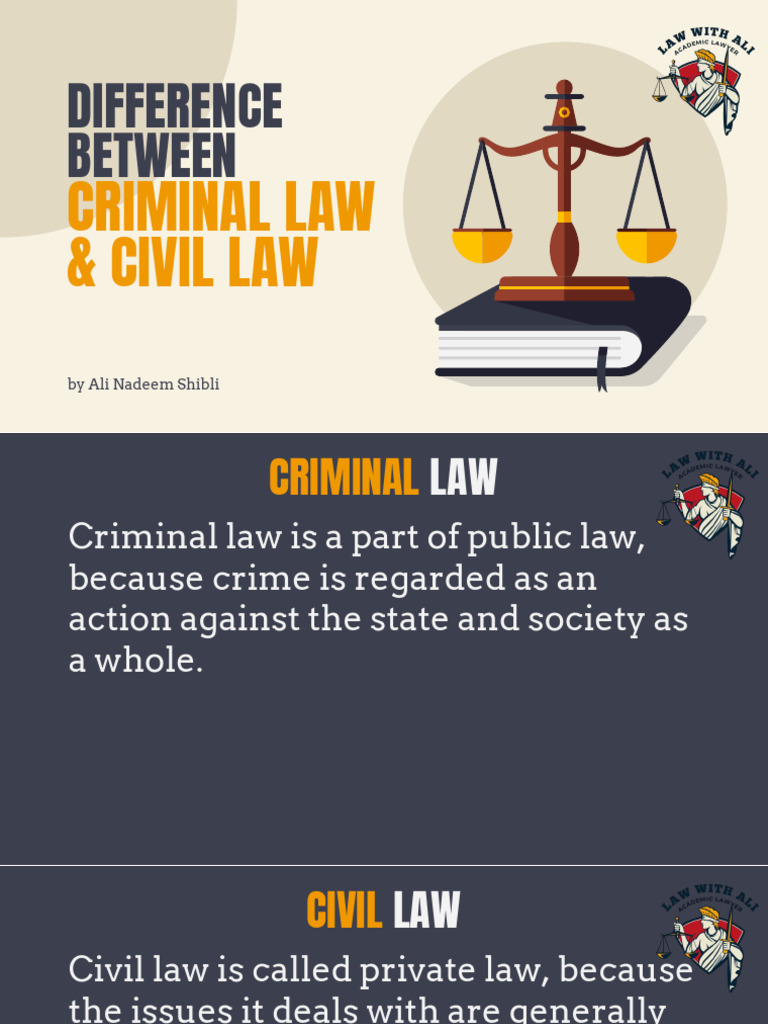 1.4 Difference Between Criminal Law and Civil Law | PDF
