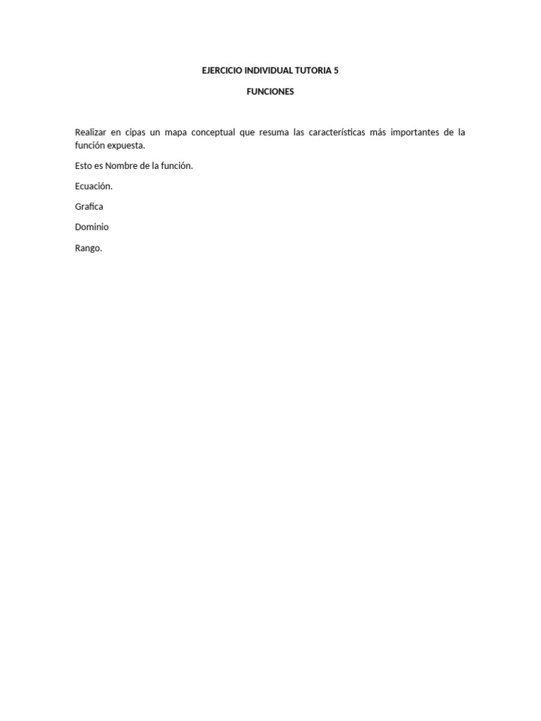 Ejercicio Individual Tutoria 5 | PDF