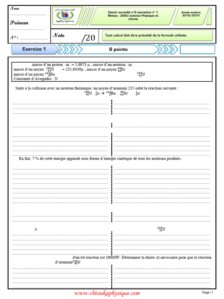 Devoir 2, Modèle 9 | PDF