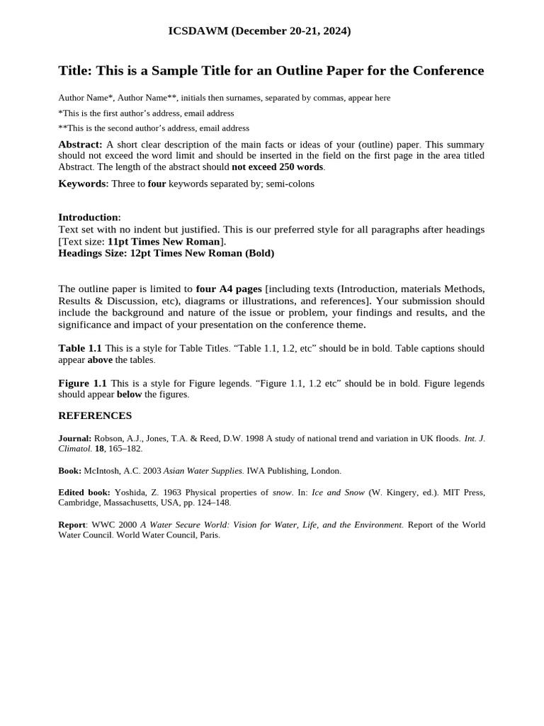 One-Page Abstract Submission Guidelines | PDF