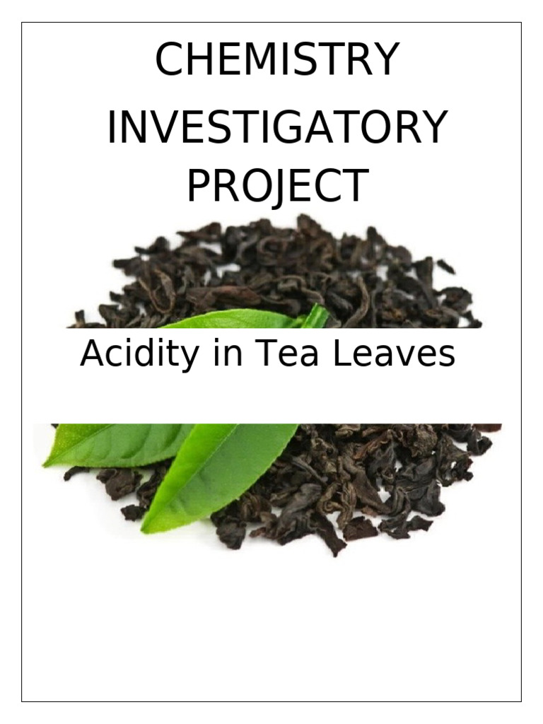 Acidity in Tea | PDF | Tea | Drink