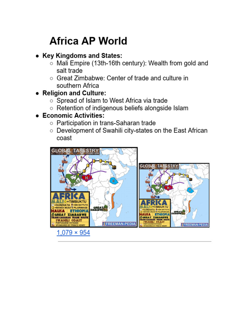 AP World Unit 1 Africa - Google Docs | PDF