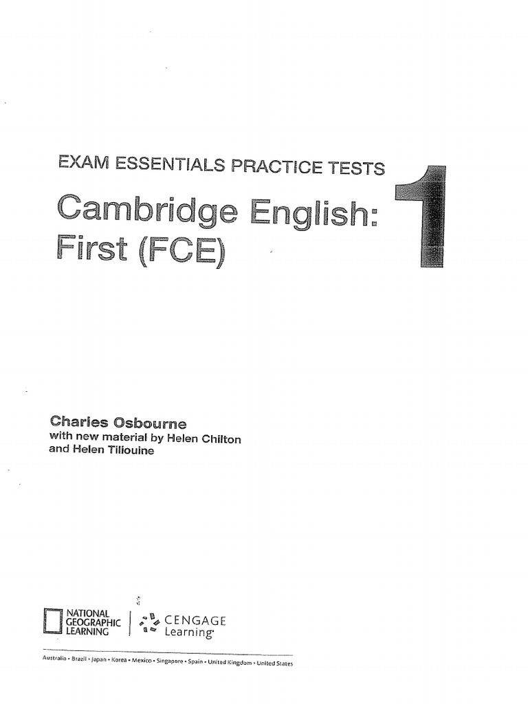 Cambridge Exam First 1 Fce Exams | PDF