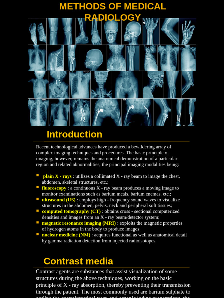 Introduction to Radiology | PDF | Ct Scan | Medical Imaging