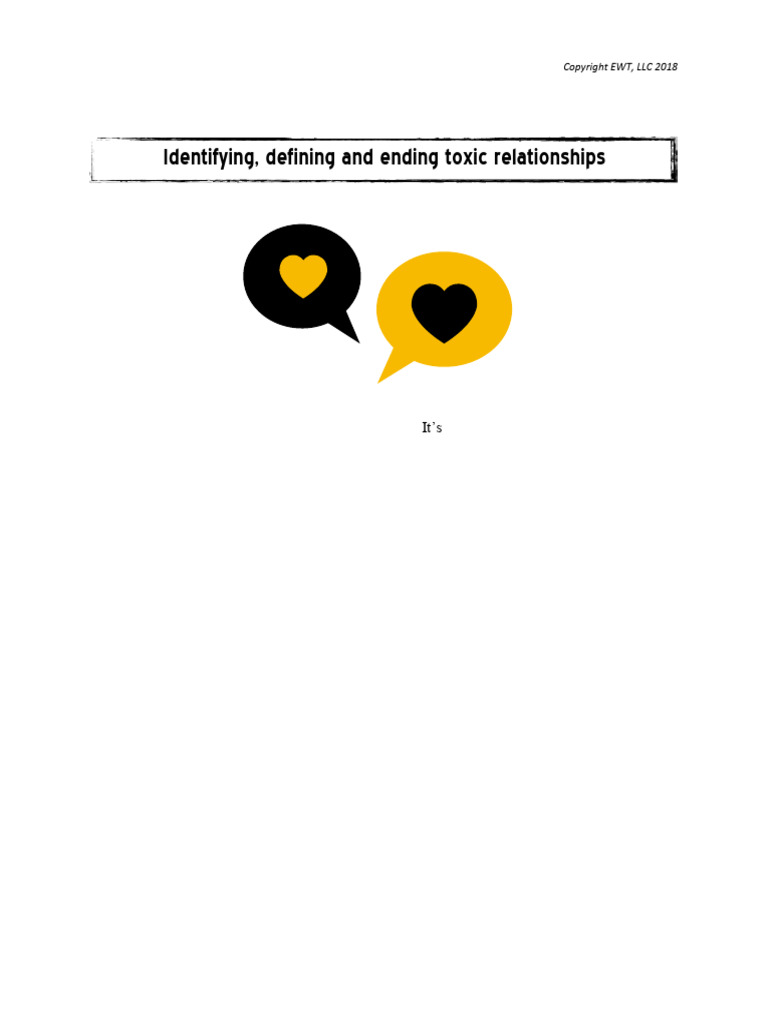Terminating A Toxic Relationship | PDF | Psychological Abuse ...