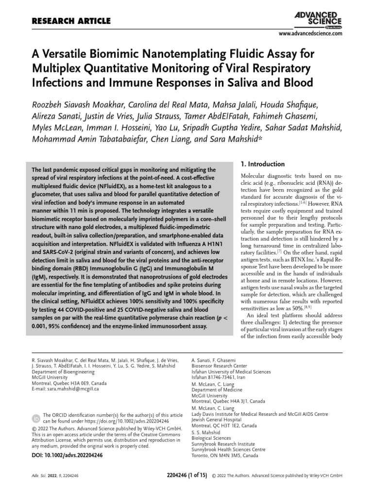 Rapid Viral Infection Detection Device | PDF | Antibody | Immunoglobulin G