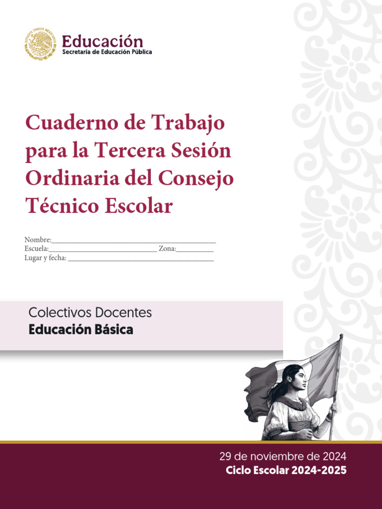 Cuaderno Tercera Sesión de CTE 2024 | PDF | Plan de estudios | Enseñando