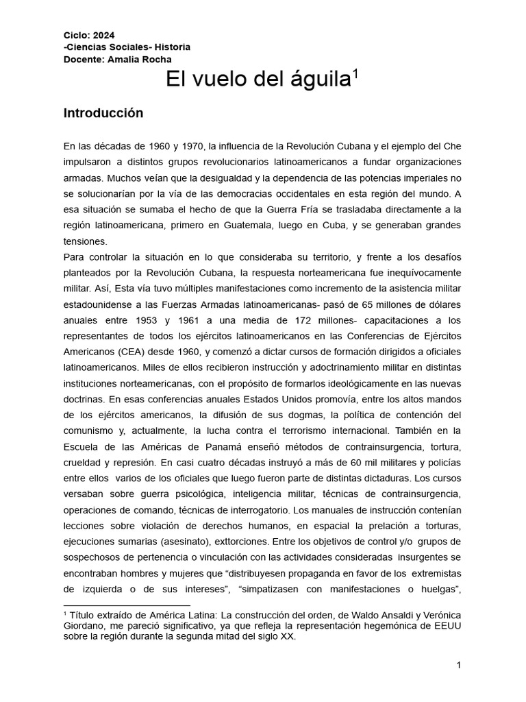 Escuela de las Américas y la Guerra Fría | PDF | America latina | Relaciones Internacionales