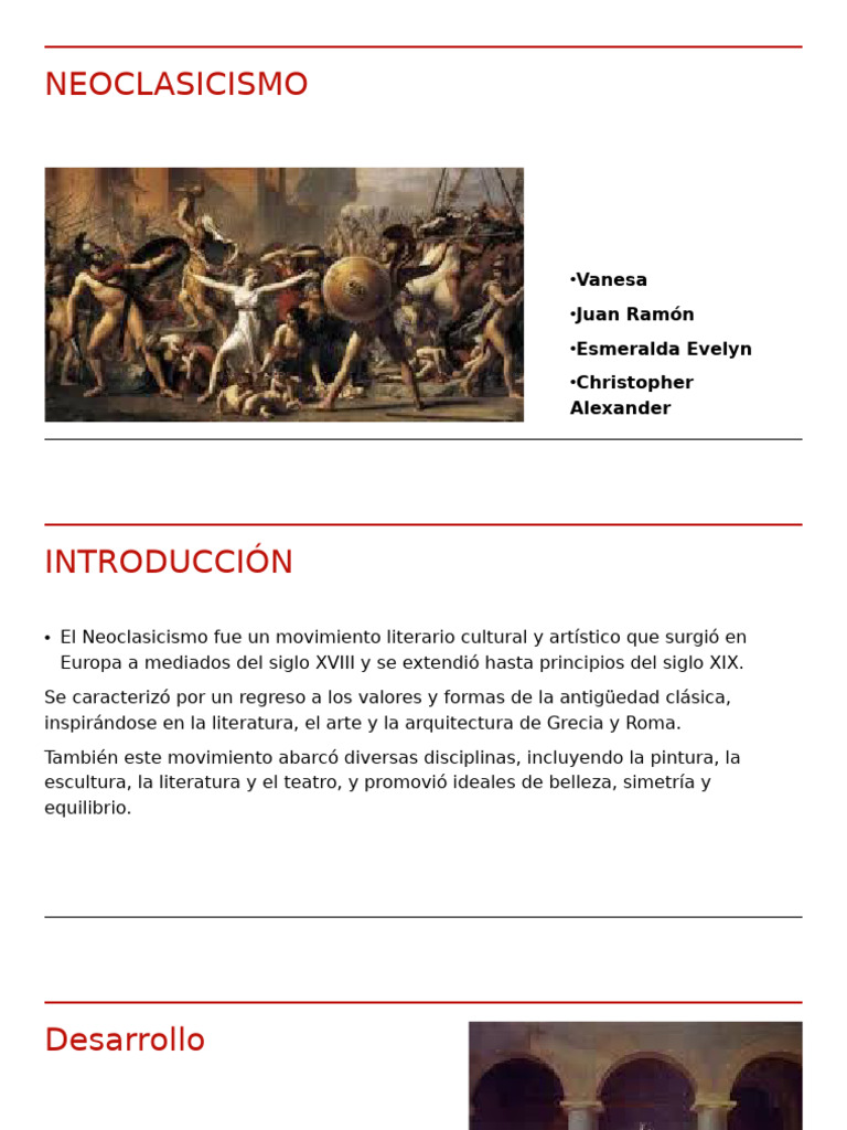 Neoclasicismo: Arte y Literatura Clásica | PDF | Las artes